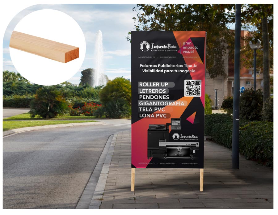 Letrero en Marco de Madera Personalizado | Imprenta Buin